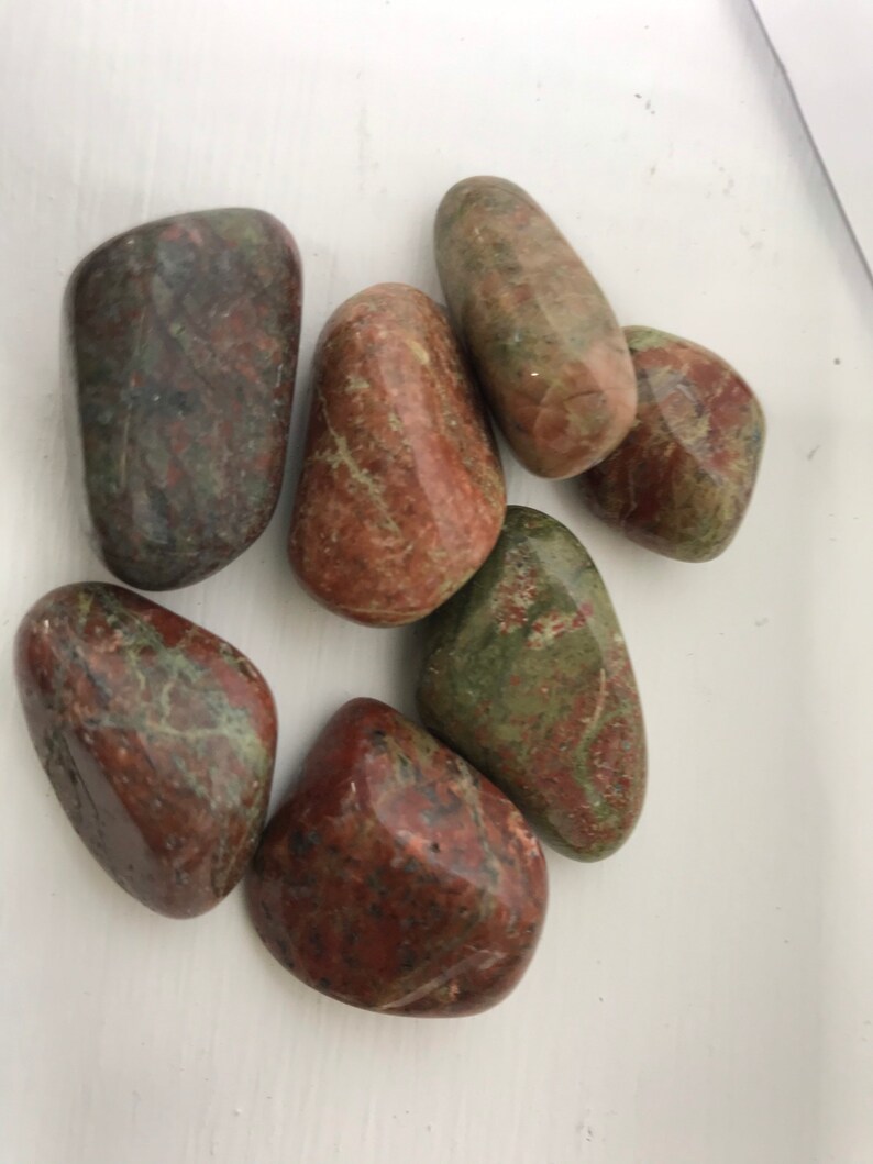 Polished Unakite stone single Lake Michigan unakite rocks | Etsy