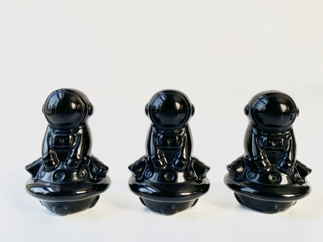 Astronaut on Spaceship Carving, Obsidian - Etsy