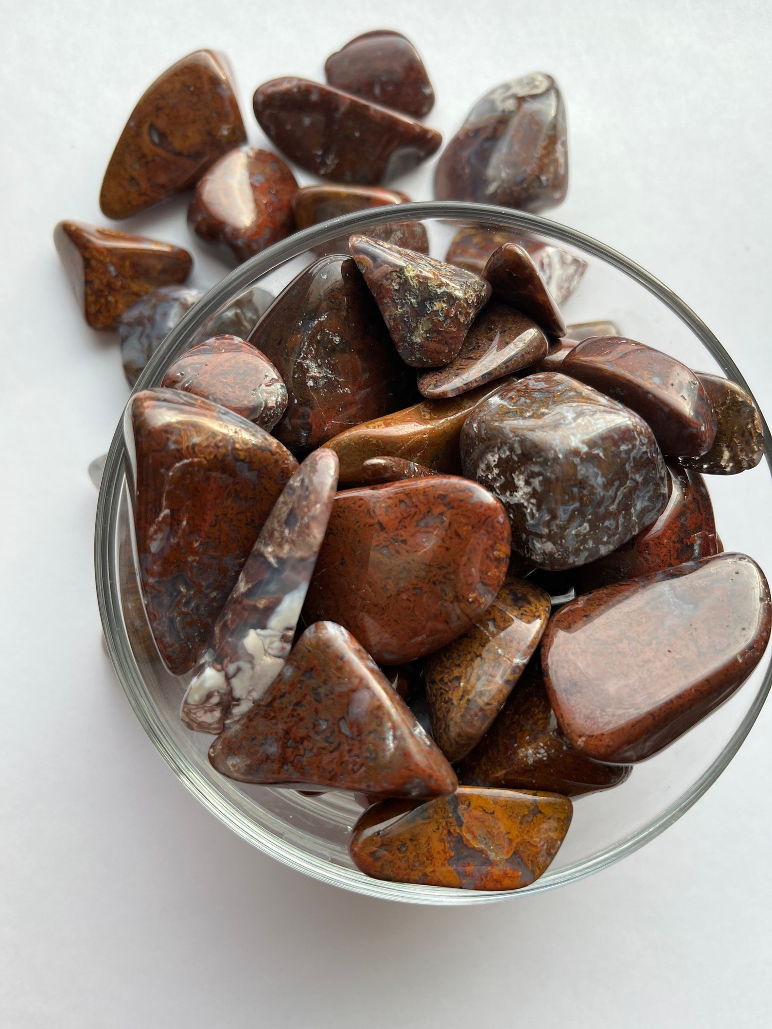 Mexican Moss Agate Polished Stones Moss Agate Tumbles Pretty - Etsy