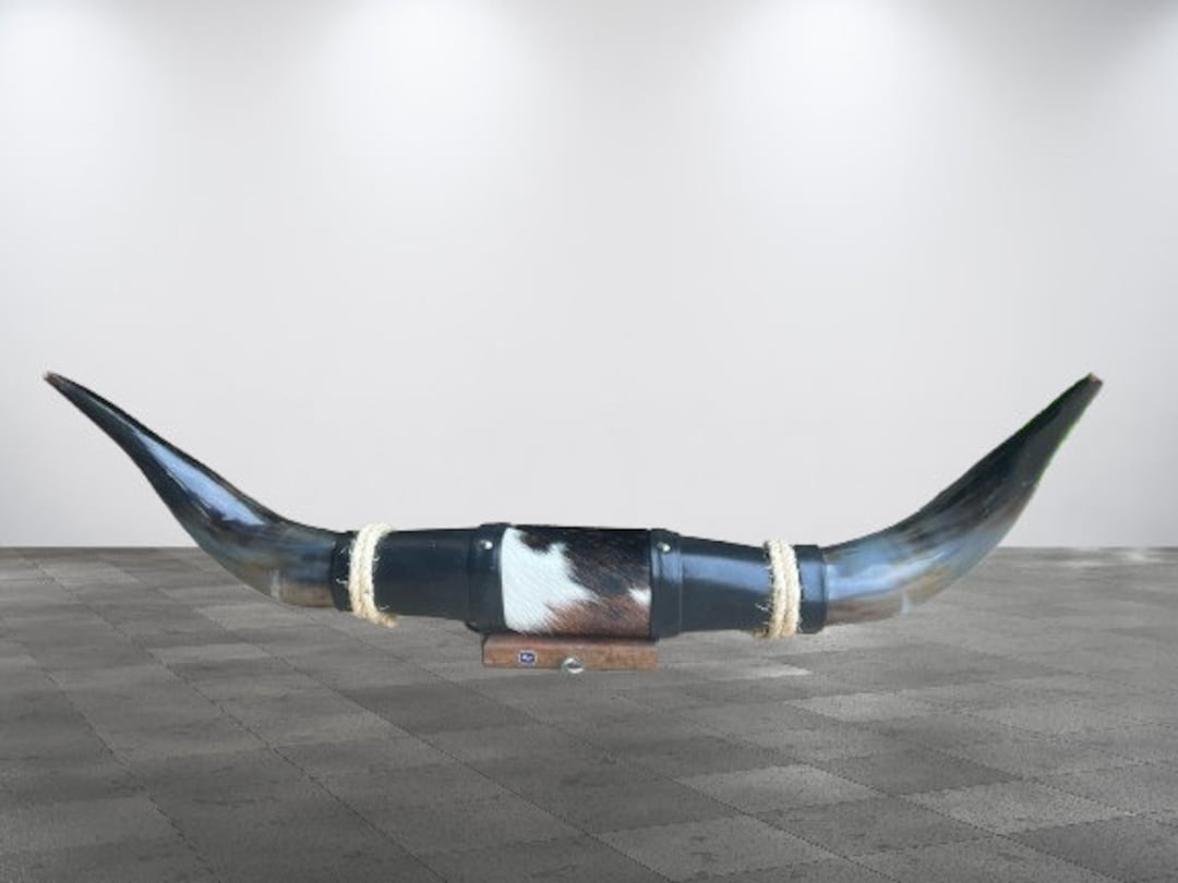 Jefe's SPECIAL 832: Large doble 26 Tri-color Cow Print W/ Black Horns ...