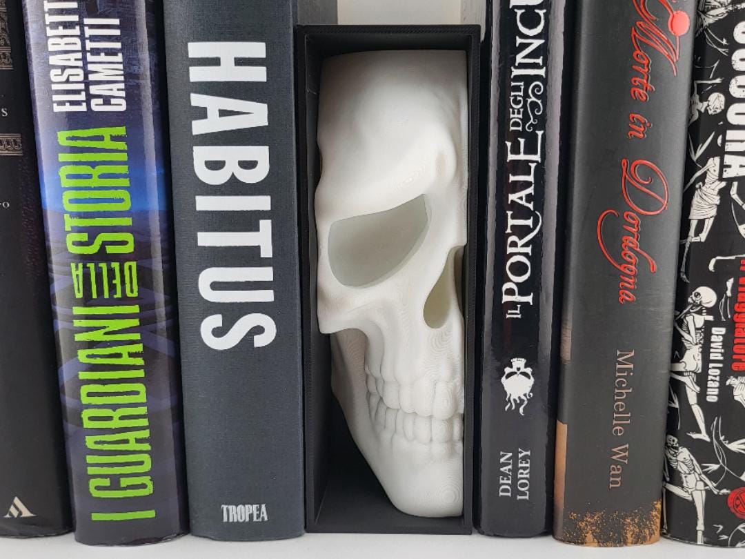 Sad Skull Bookshelf – 3D Printable Library Decor - Etsy