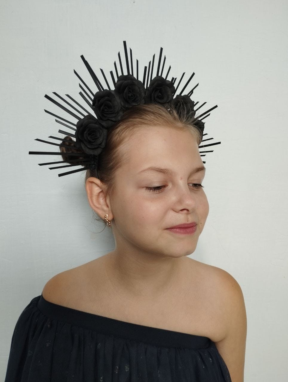 Gothic Black Crown Halo Halloween Party Favors Headband Women - Etsy