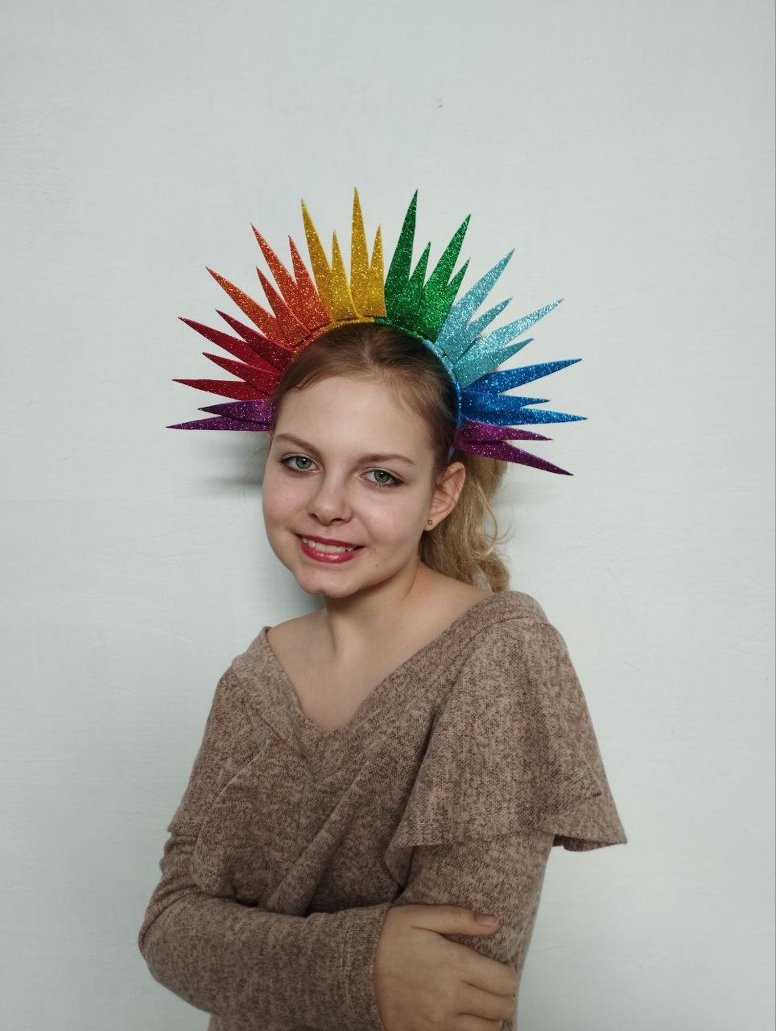 Statue of Liberty Star Crown Patriotic Headdress Shiny Headband Crown ...