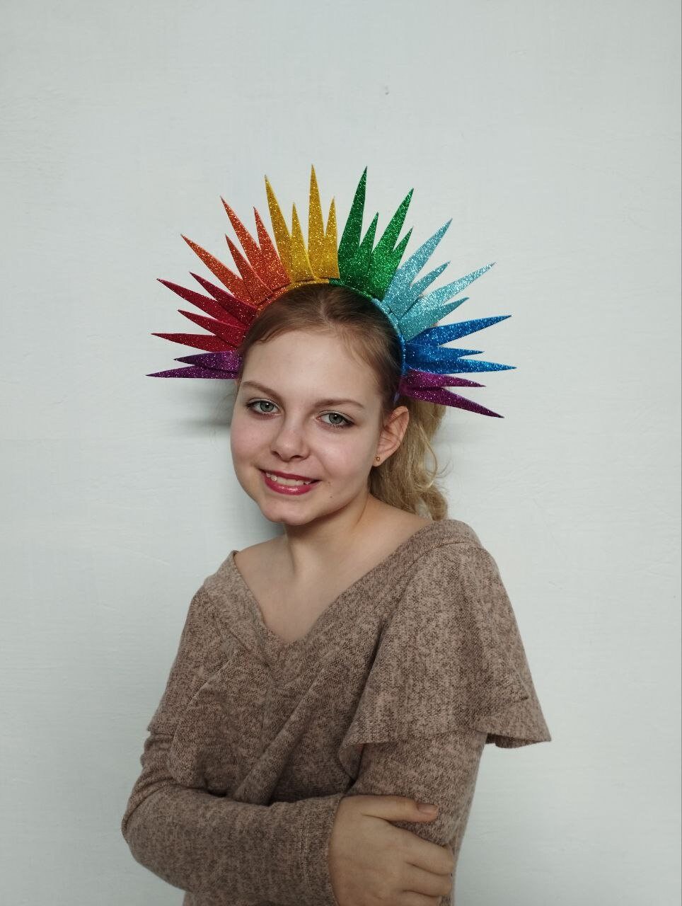 Statue of Liberty Star Crown Patriotic Headdress Shiny Headband Crown ...