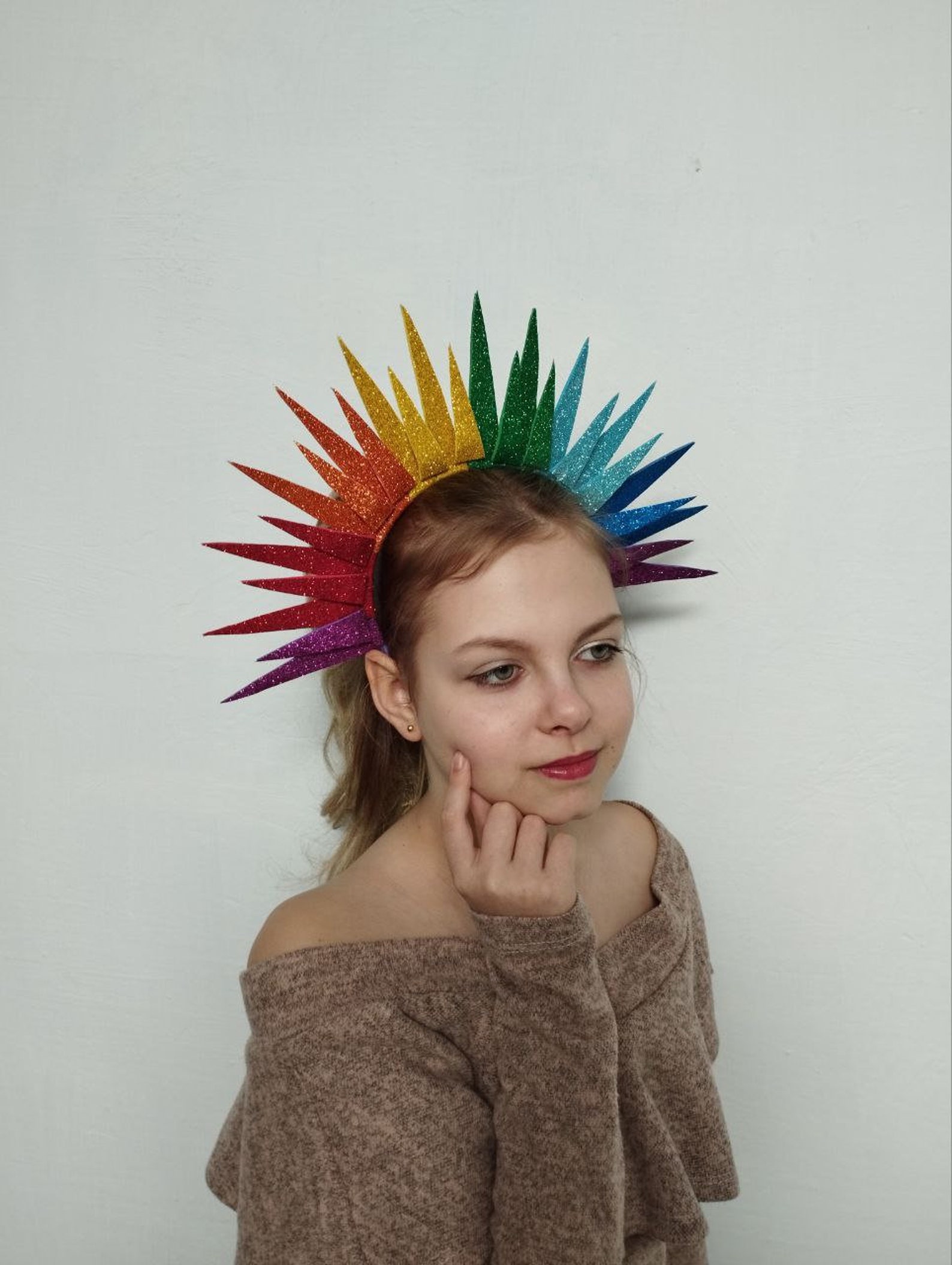 Statue of Liberty Star Crown Patriotic Headdress Shiny Headband Crown ...