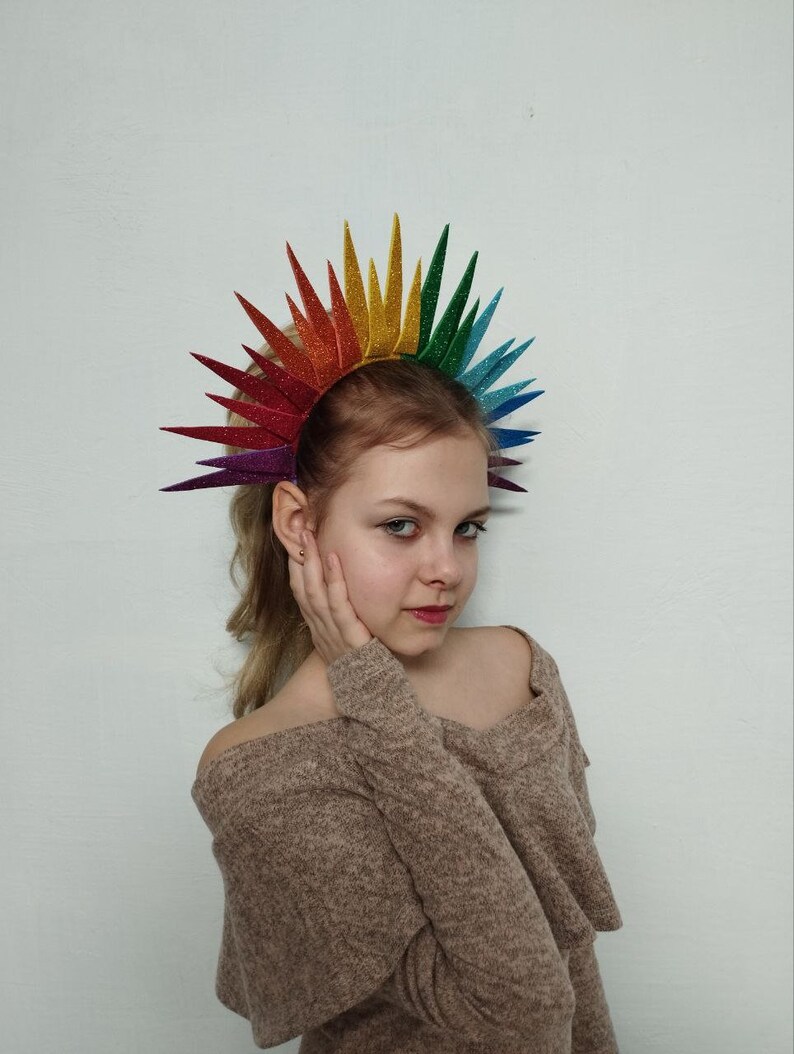 Statue of Liberty Star Crown Patriotic Headdress Shiny Headband Crown ...