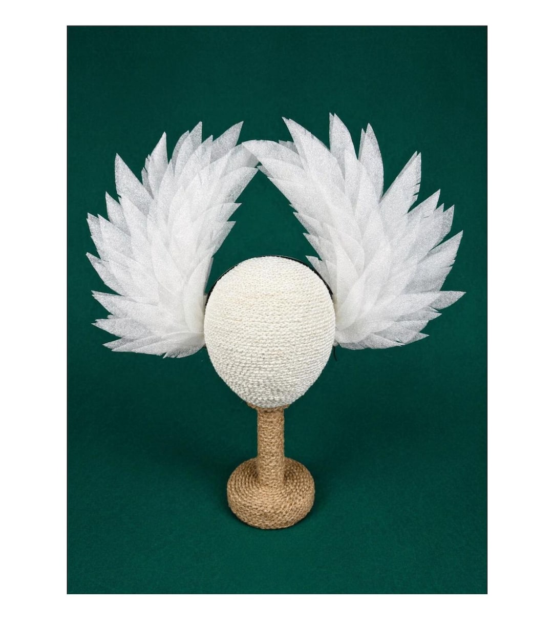 White Angel Wing Headband, Angel Costume Headpiece, Halo Wings Headband ...