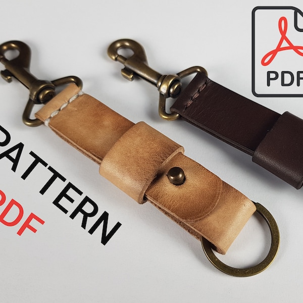 Leather Key Chain - Etsy