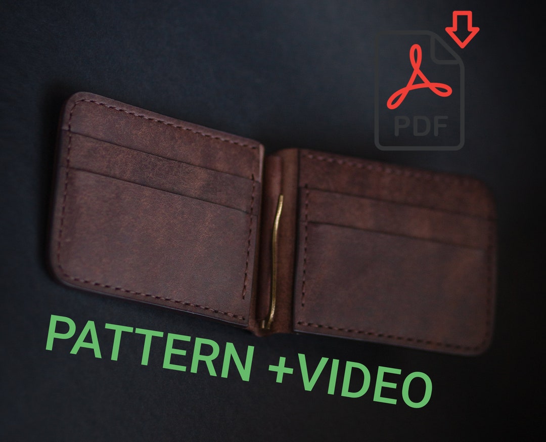 Leather Wallet Pattern/diy/leather Money Clip Pdf - Etsy