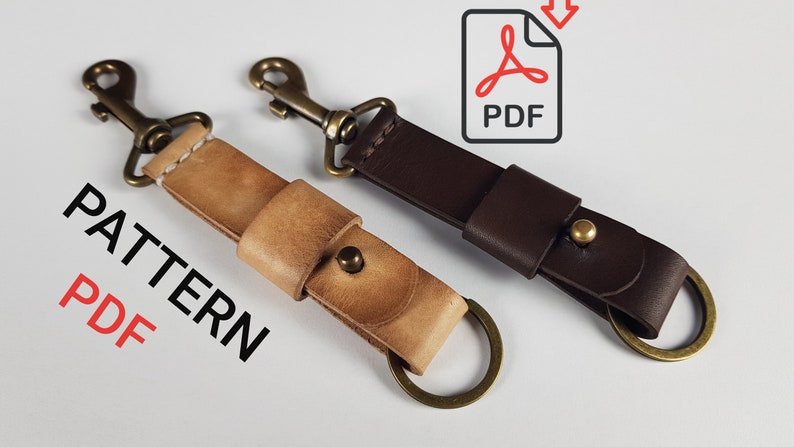 Leather Key Chain Pattern - Etsy