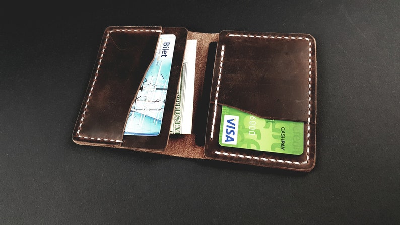 Leather minimalist wallet Pattern/pdf | Etsy