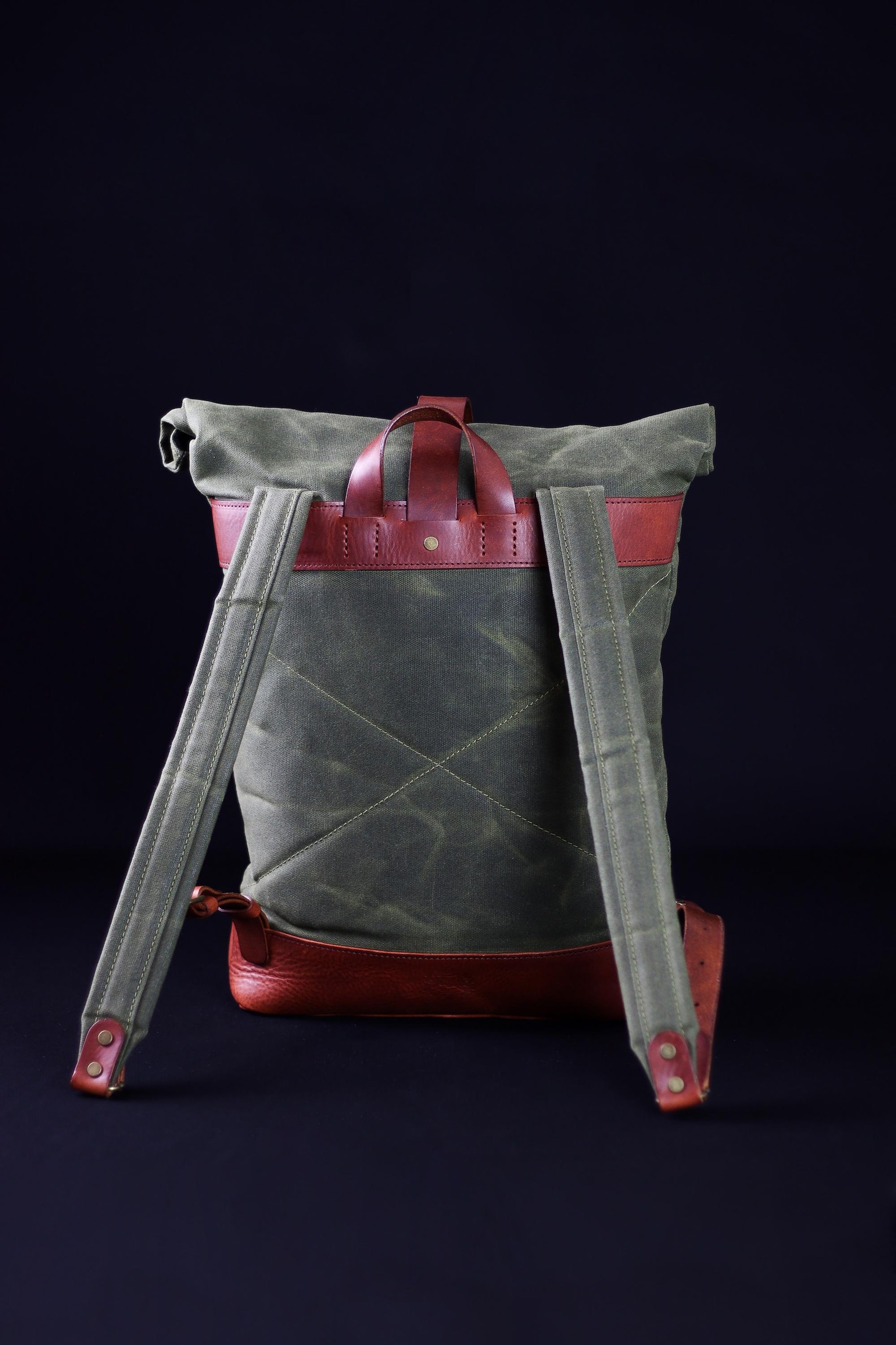 Canvas Backpack Sewing Pattern: Leather Accent Roll Top (PDF) - Etsy