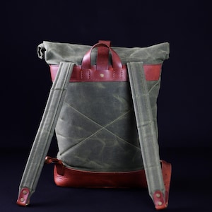Canvas Backpack Sewing Pattern: Leather Accent Roll Top (PDF) - Etsy
