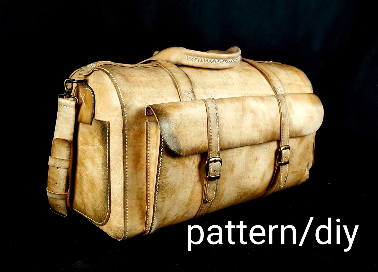 Leather Bag Pattern/leather Duffel Pattern/leather Pdf | Etsy