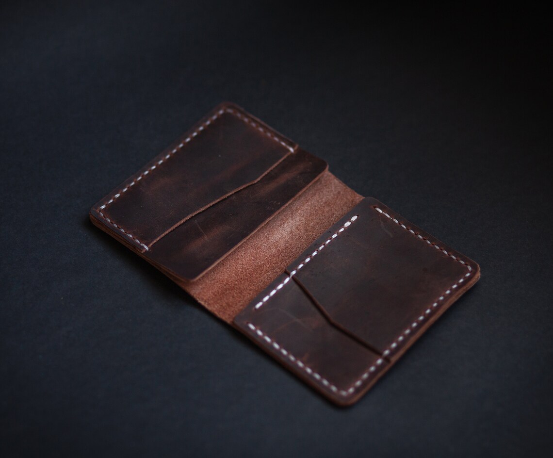 Leather minimalist wallet Pattern/pdf | Etsy