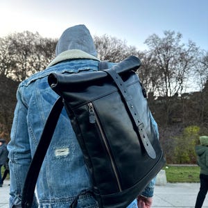 Canvas Backpack Sewing Pattern: Leather Accent Roll Top (PDF) - Etsy