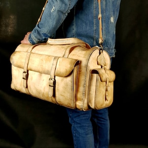 Leather Bag Pattern/leather Duffel Pattern/leather Pdf Template ...