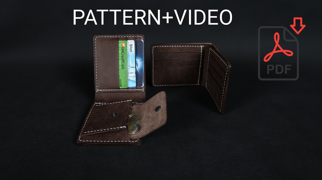 Leather Wallet Pattern/pdf Wallet Pattern/pattern Template/bi Fold ...