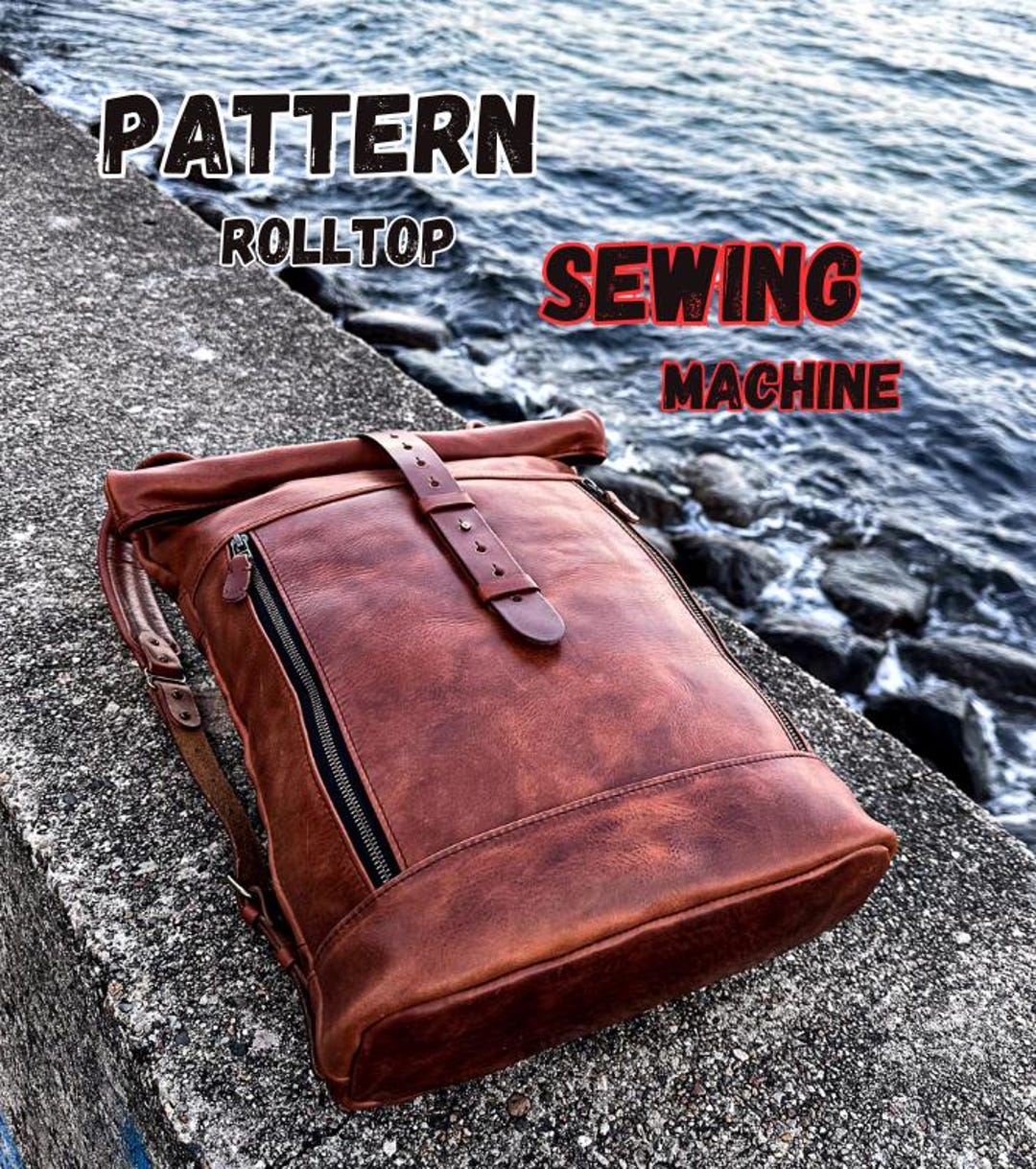 Leather Laptop Backpack Sewing Pattern: Minimalist Travel Design (PDF ...