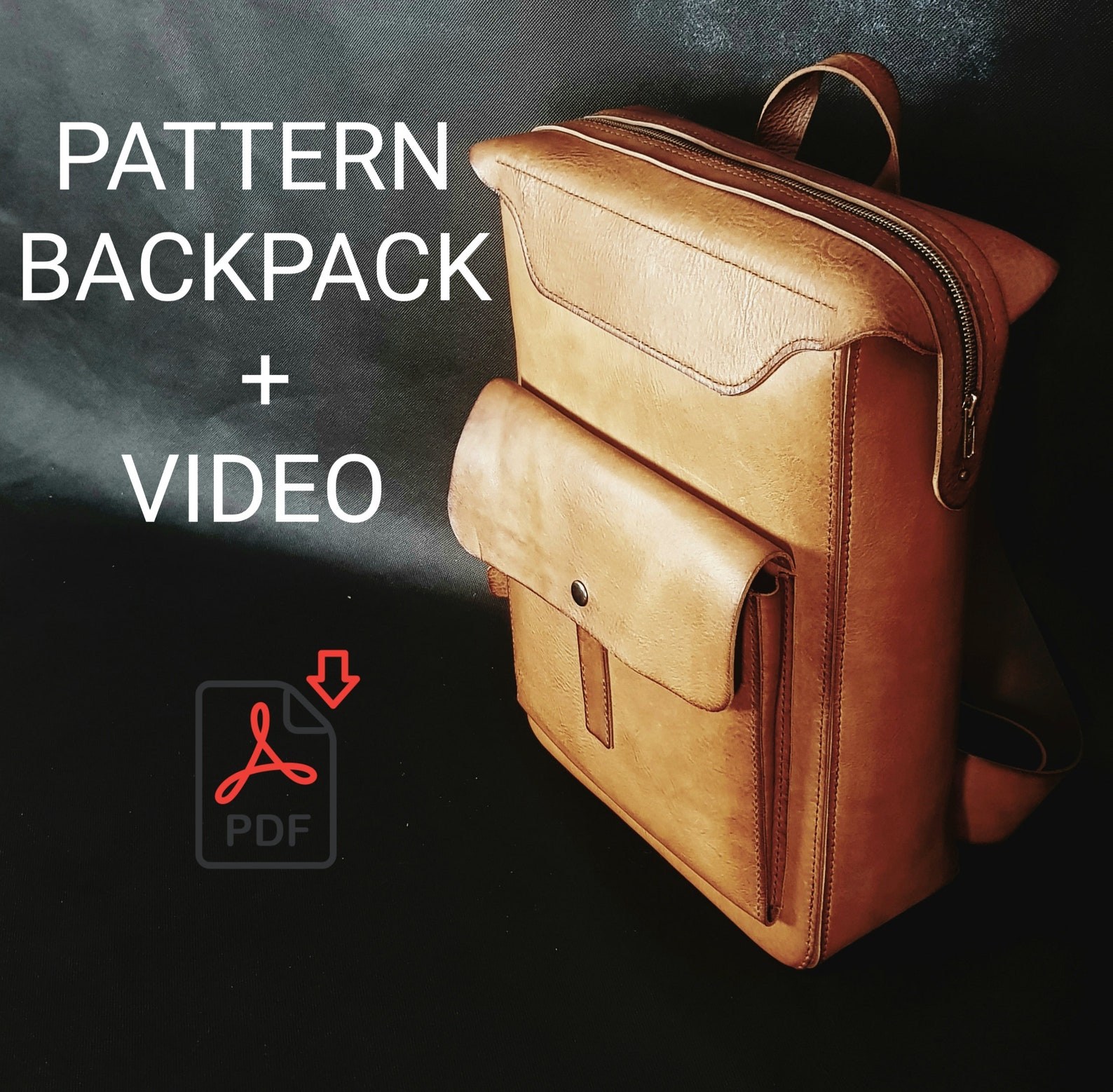 Leather Backpack Pattern/ Leather DIY/ Leather - Etsy