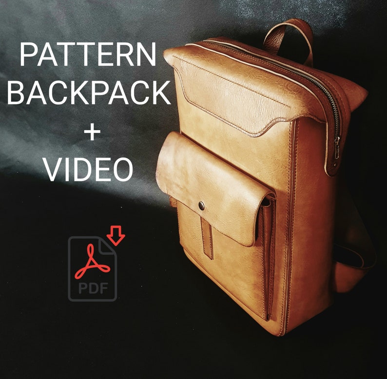 Leather Backpack Pattern/ Leather DIY/ Leather - Etsy