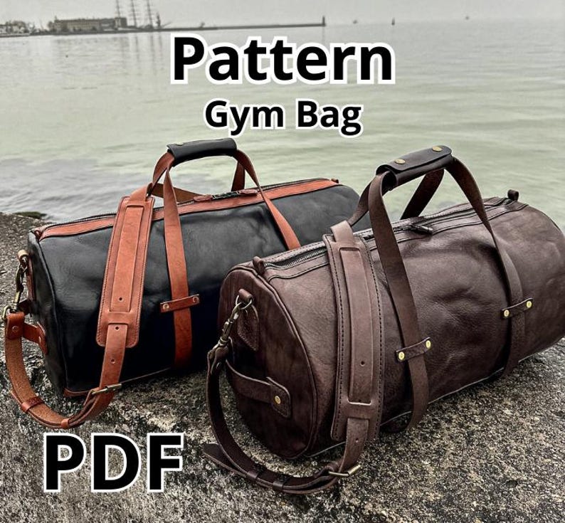 Leather Gym Bag Pattern: Sport Travel Duffel (PDF) - Etsy