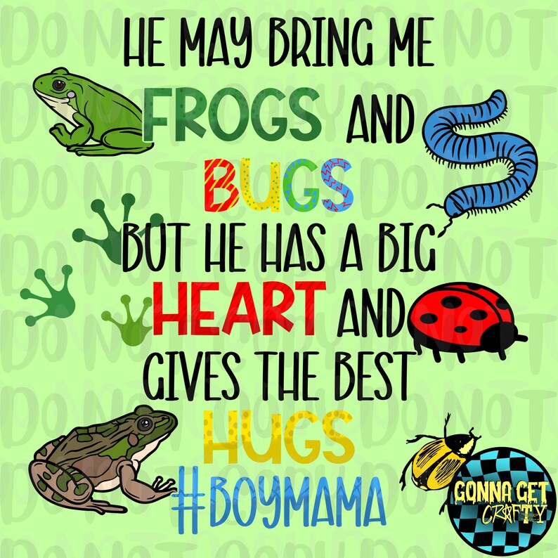 Frogs and Bugs Boy Mama - Etsy