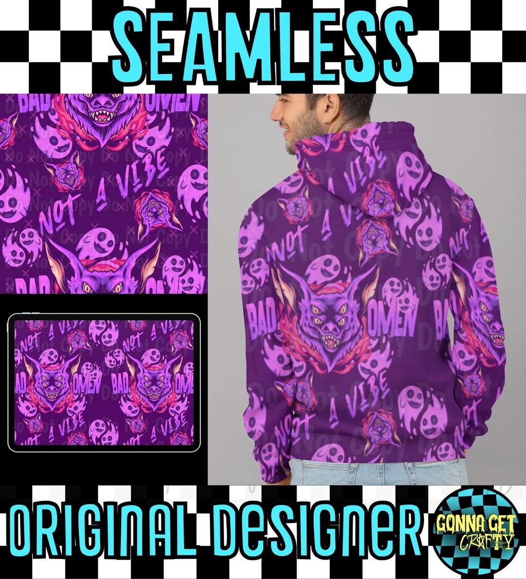 I'm Not a Vibe I'm a Bad Omen Seamless PNG No Physical Product Will Be ...