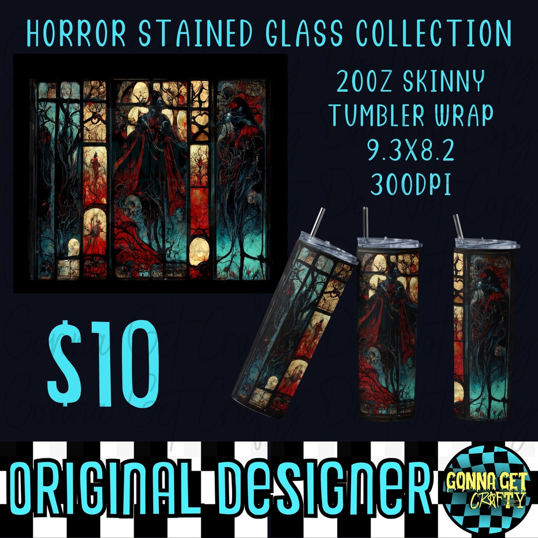 Horror Stained Glass Collection Tumbler Wrap PNG Digital Download - Etsy
