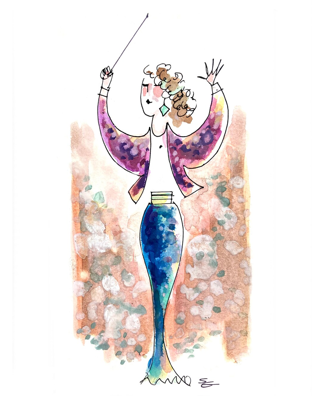 Mermaid Conductor | Woman Band Leader | Impressionist Female Conductor ...