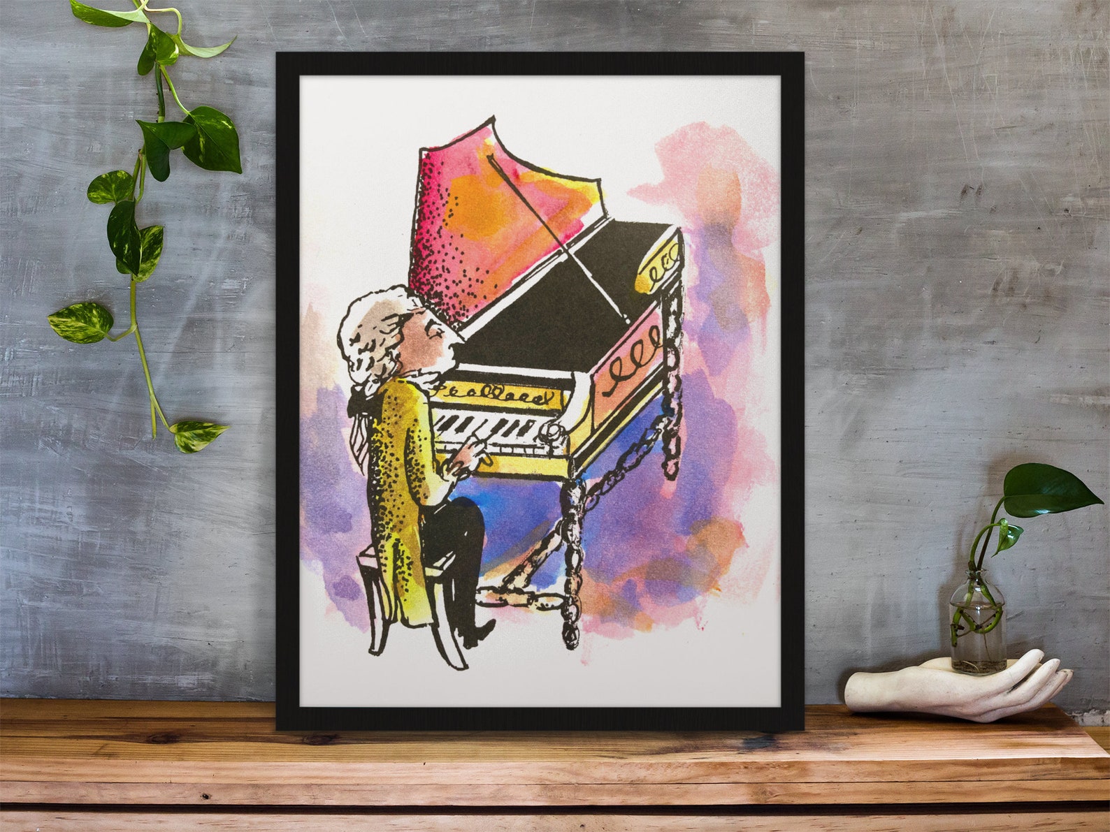 Mozart Piano Art, Impressionist Mozart, Abstract Mozart Digital Print ...