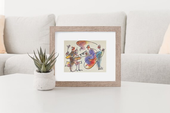 Impressionist Jazz impressionist Jazz Trio Music Wall | Etsy
