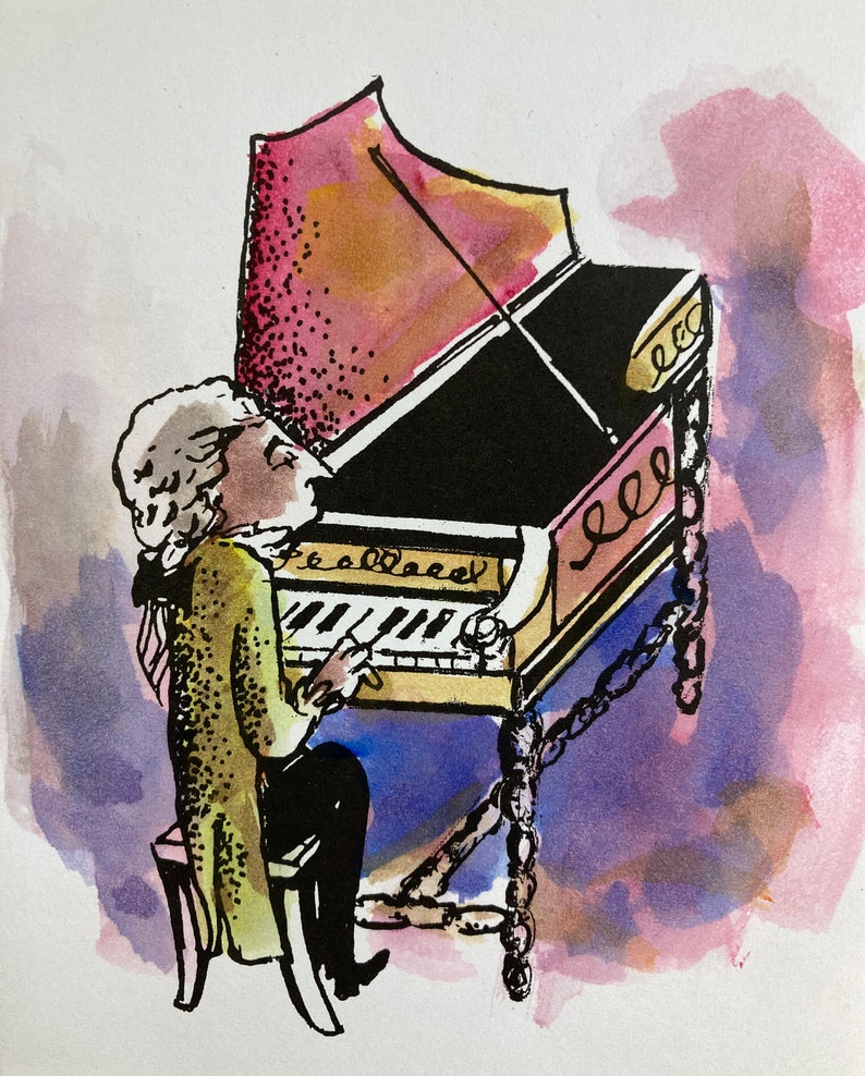 Mozart Piano Art, Impressionist Mozart, Abstract Mozart Digital Print ...