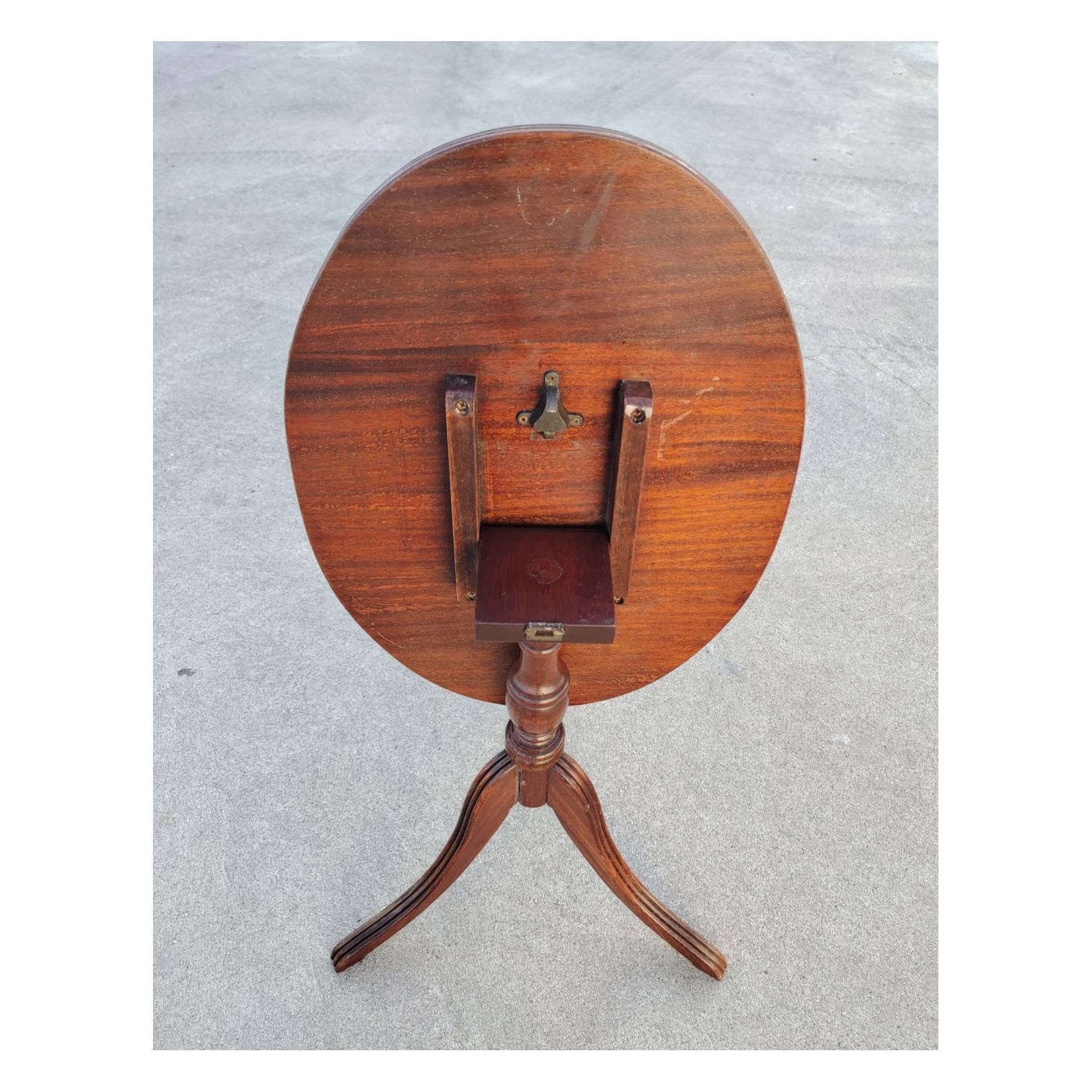 Vintage Collapsible Side Table in Georgian Style // Mahogany and ...