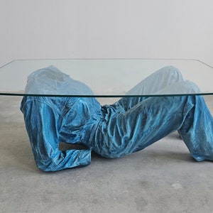 Jeanne Pierre Picheny Inspired Pop Art Blue Jeans Coffee Table, Done in ...