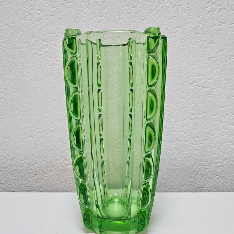 Green Glass Vase - Etsy