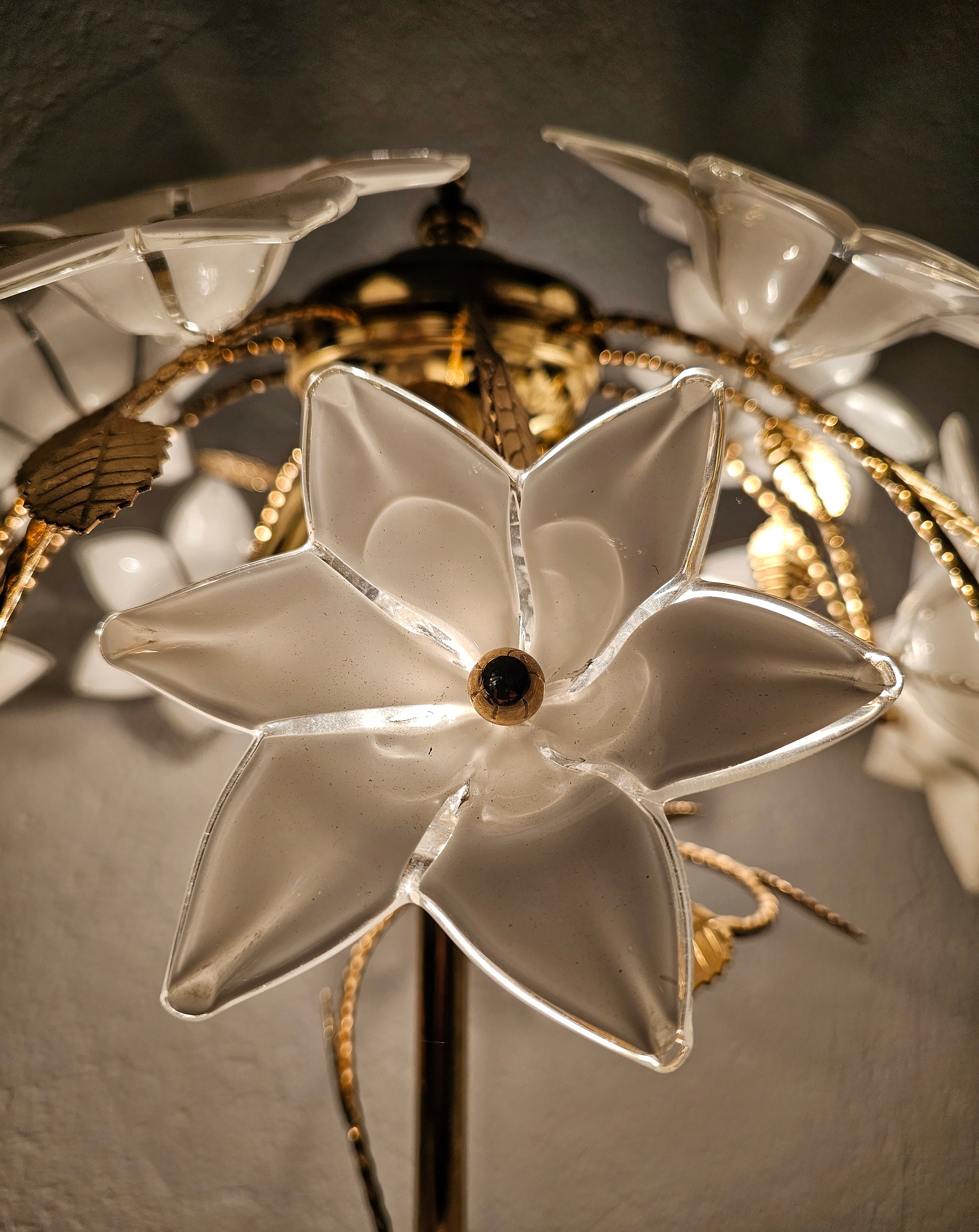 Murano Glass Flower Lamp // Murano Glass Flowers // Murano Frangipani ...