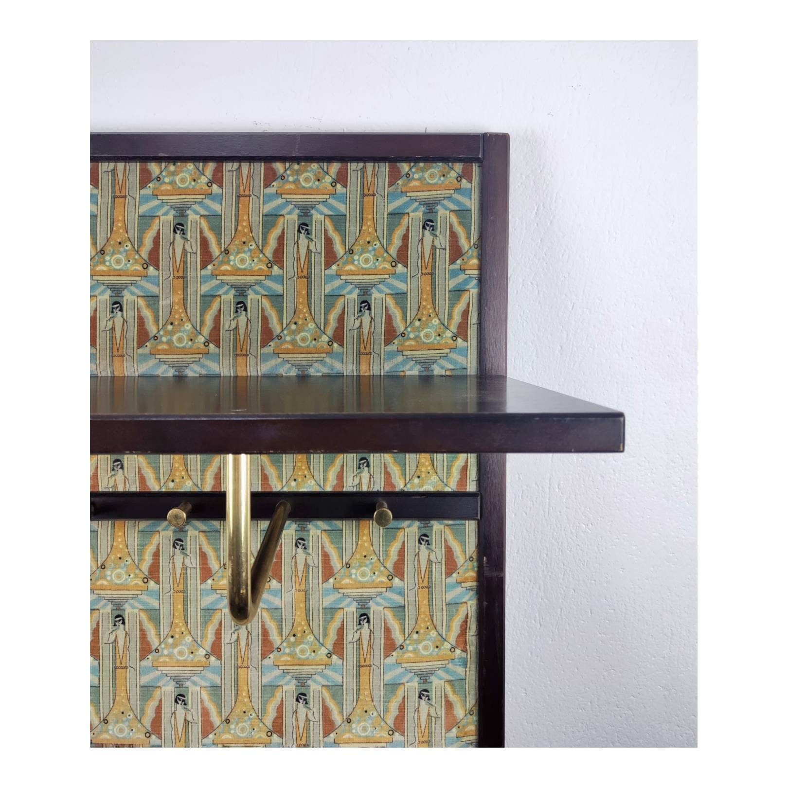 Antique Wall Mounted Coat Rack // Art Deco Coat Rack in Wood - Etsy