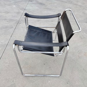 Pair of Wassily Style Tubular Leather Chairs // Bauhaus Easy - Etsy