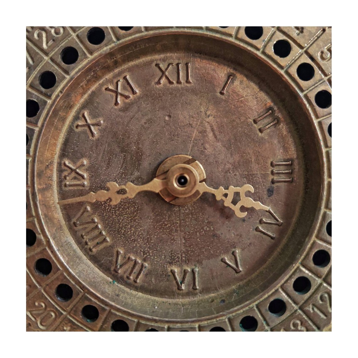 Brutalist Zodiac Clock // Vintage Clock Done in Solid Brass// Made in ...