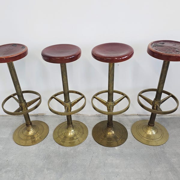Antique Bar Stool - Etsy