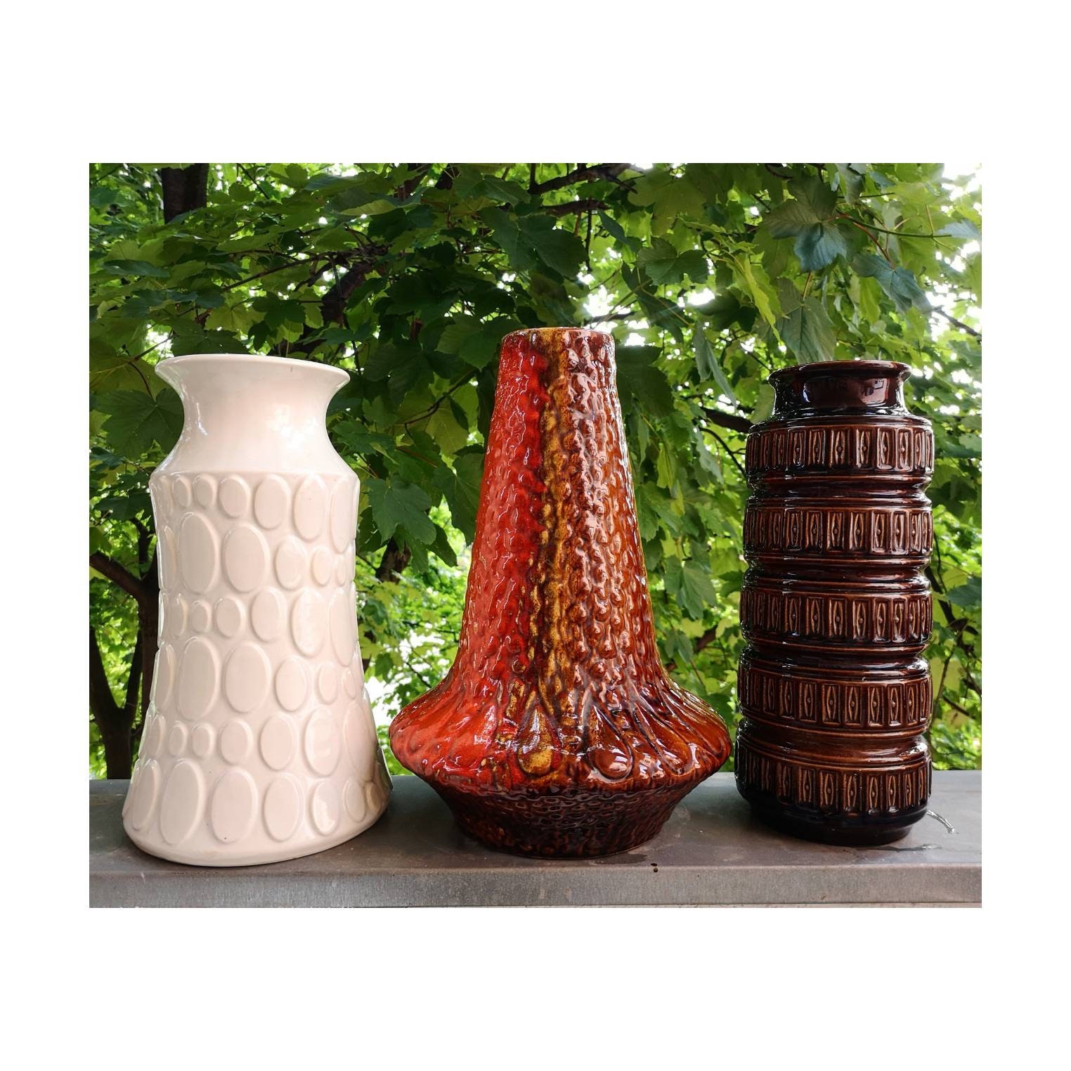 1960s Extra Large Jasba Vase // West German Pottery // Mid Century ...