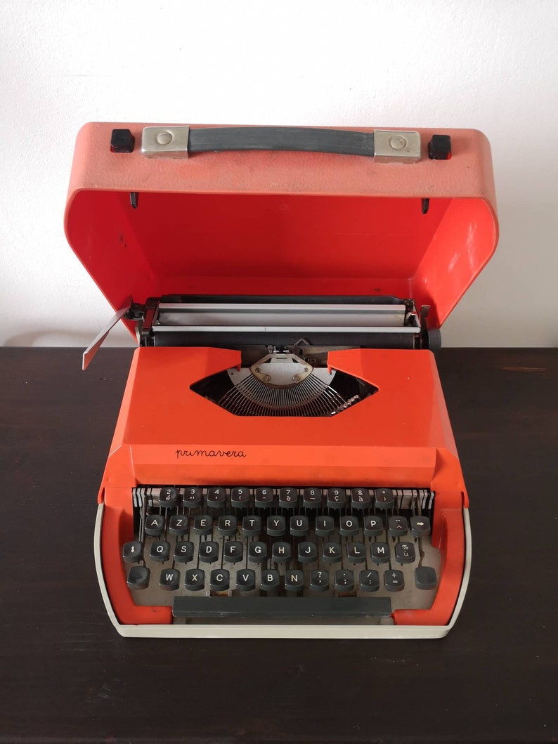 Rare Vintage Primavera Typewriter by Olivetti // Orange - Etsy