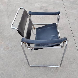 Pair of Wassily Style Tubular Leather Chairs // Bauhaus Easy - Etsy