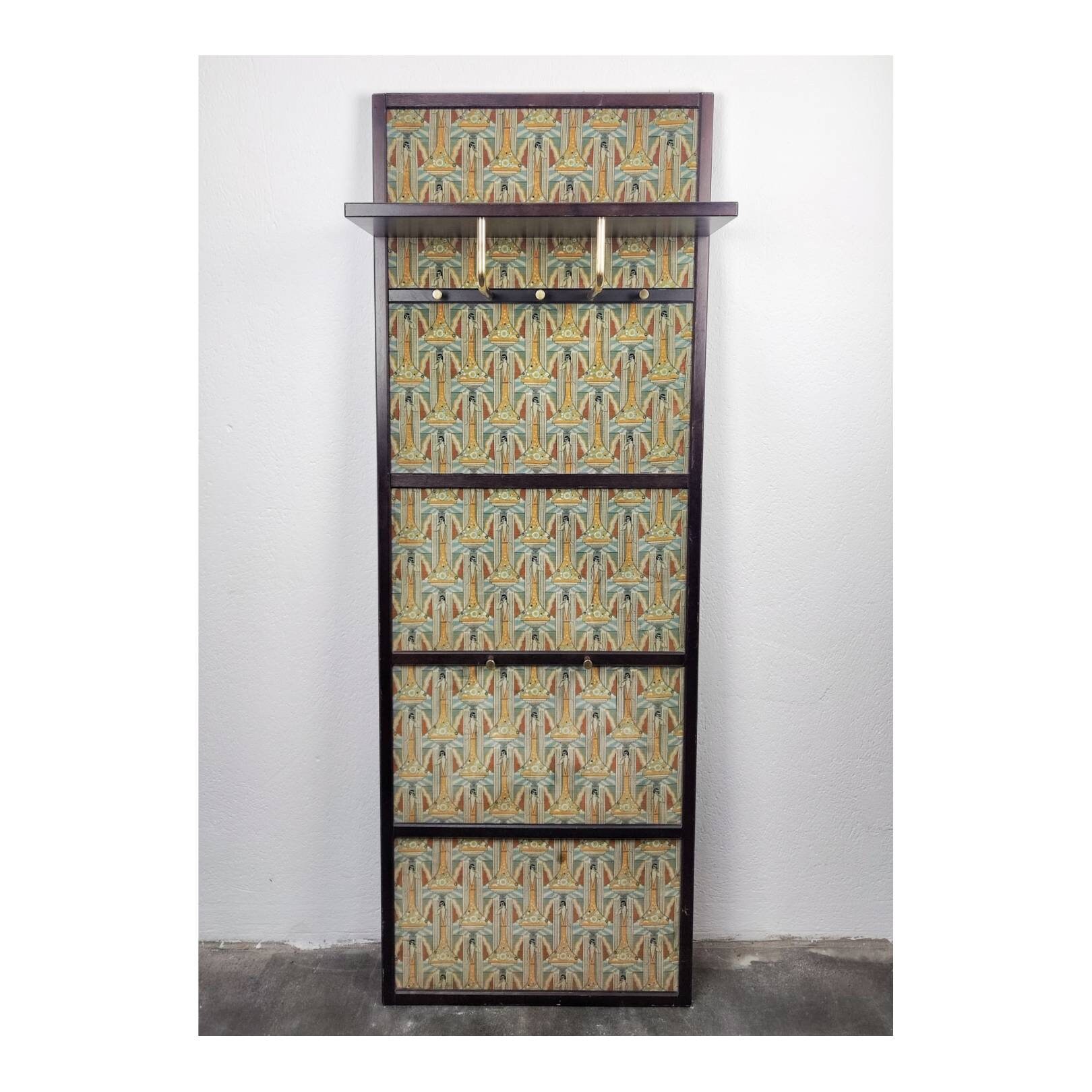 Antique Wall Mounted Coat Rack // Art Deco Coat Rack in Wood - Etsy