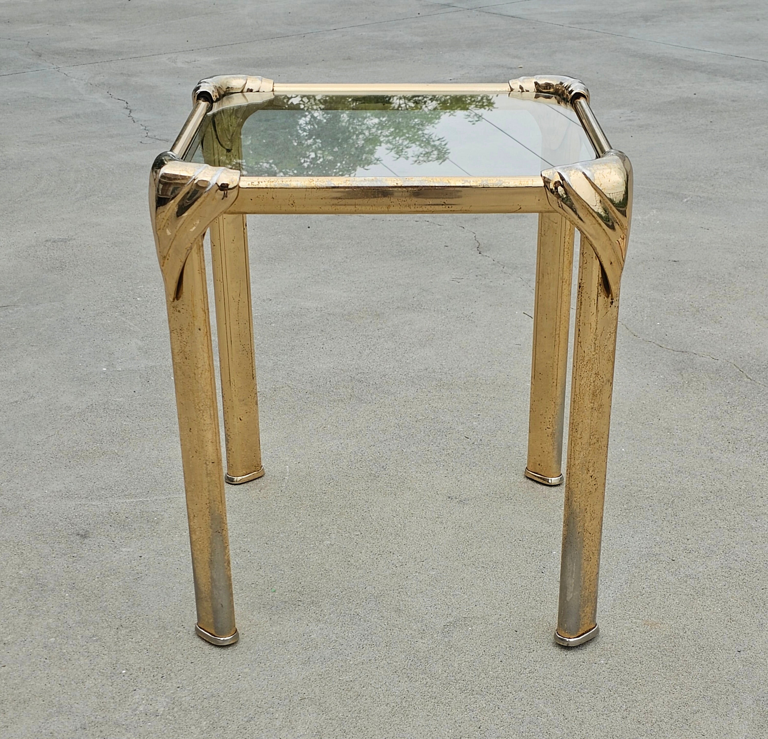 Hollywood Regency Gold Plated Side Table // Vintage Side Table - Etsy ...