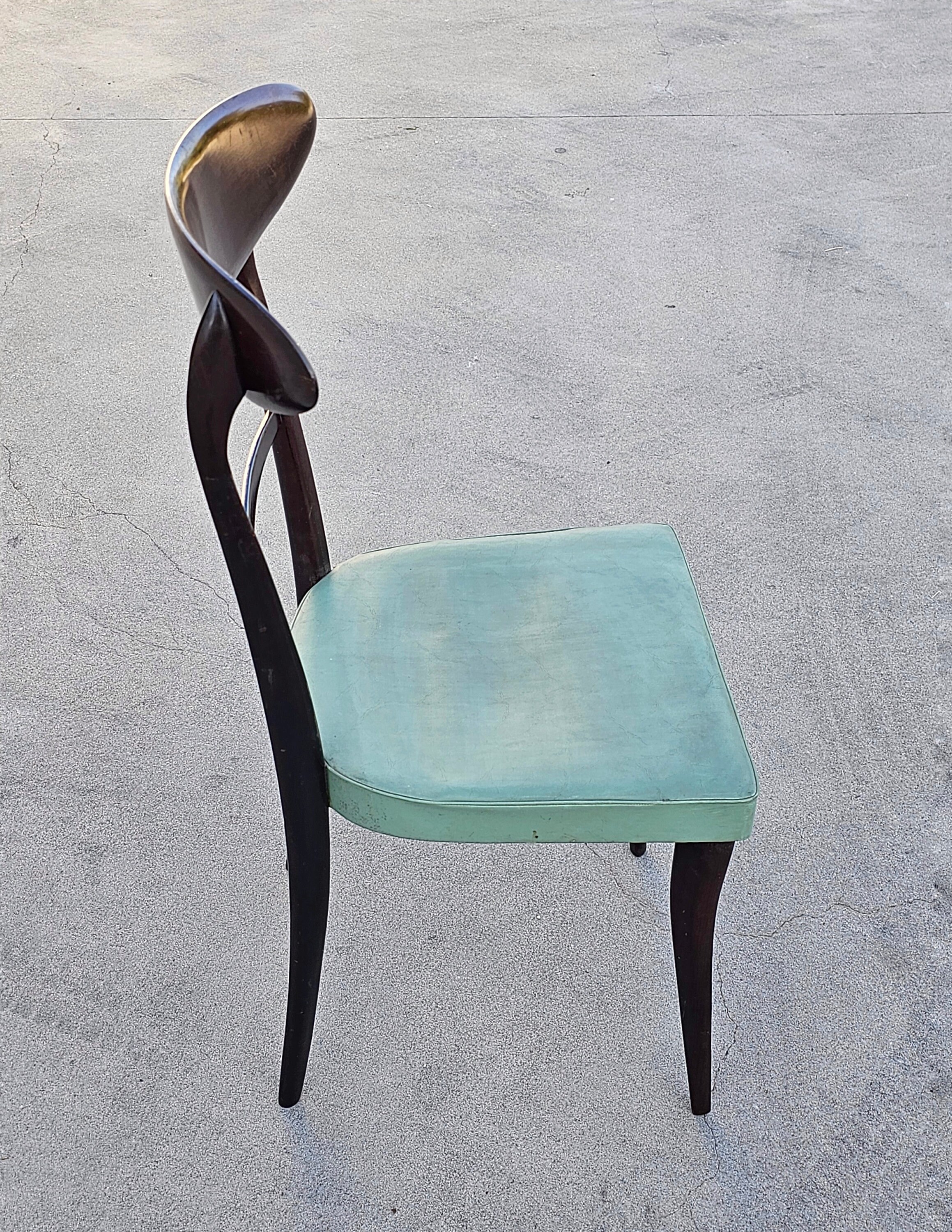 Set of 6 Very Rare Mid Century Modern Dining Chairs Attr. to - Etsy