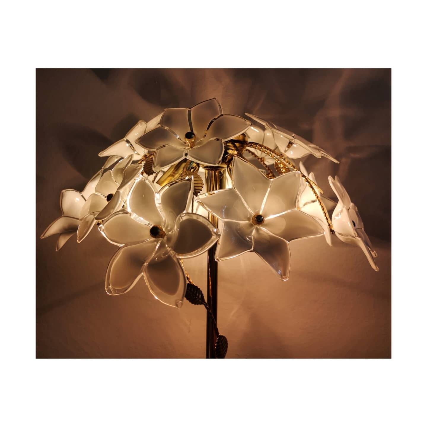 Murano Glass Flower Lamp // Murano Glass Flowers // Murano - Etsy