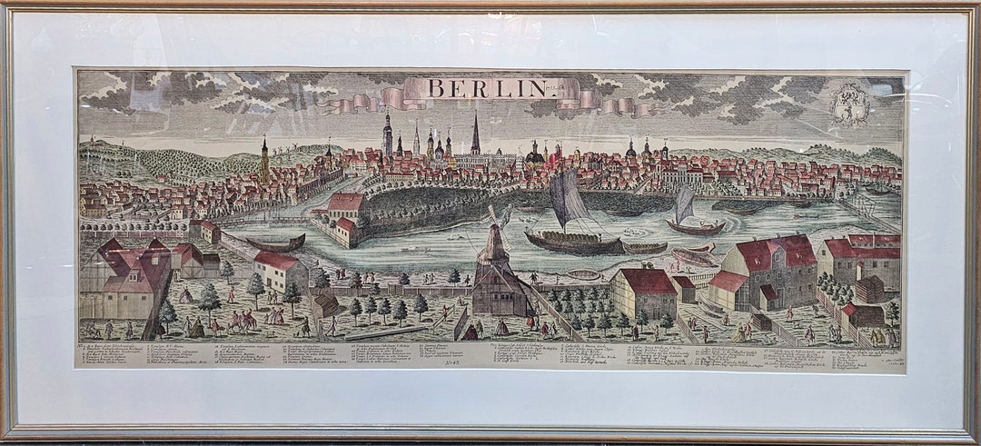 Copper Print of a Panoramic View of Berlin and Spree River With With ...