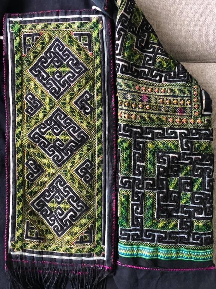 Beautiful Black Hmong Vietnamese of Sapa Jacket and Sash - Etsy